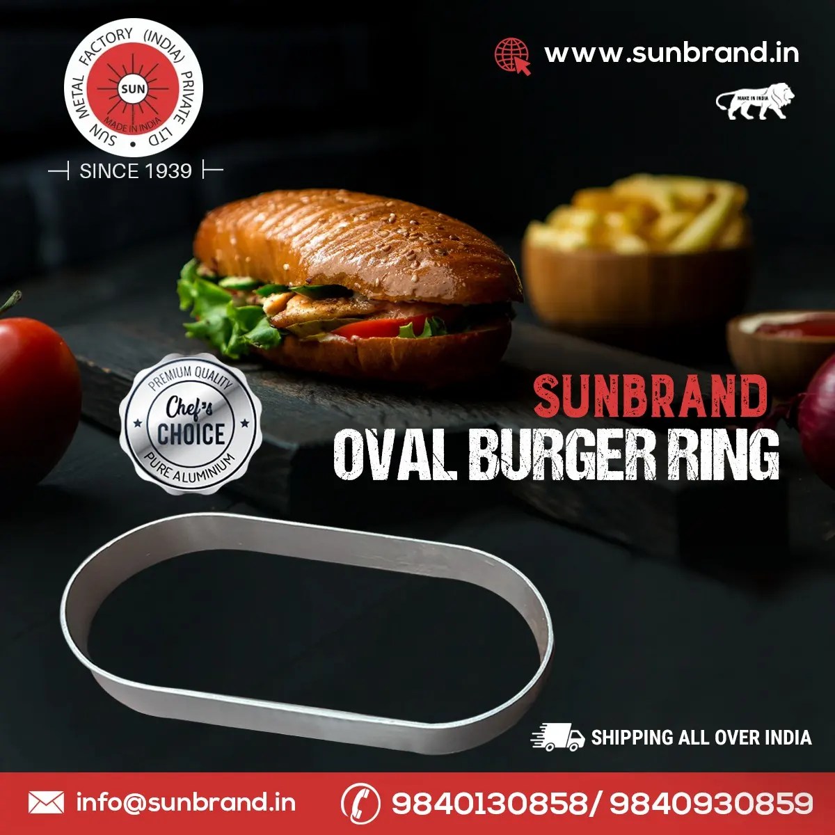 SunBrand Aluminum Burger Rings for the Burger Connoisseur