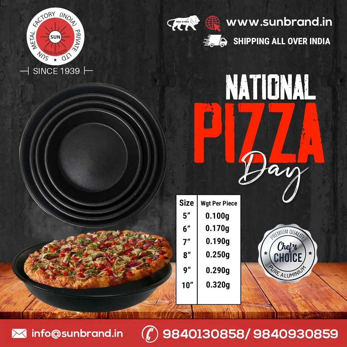 Celebrate National Pizza Day with Sunbrand Pizza Tray - sunbrand